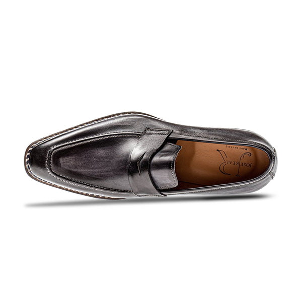 Unique Italian Grey Loafer for Men - Jose Real Shoes